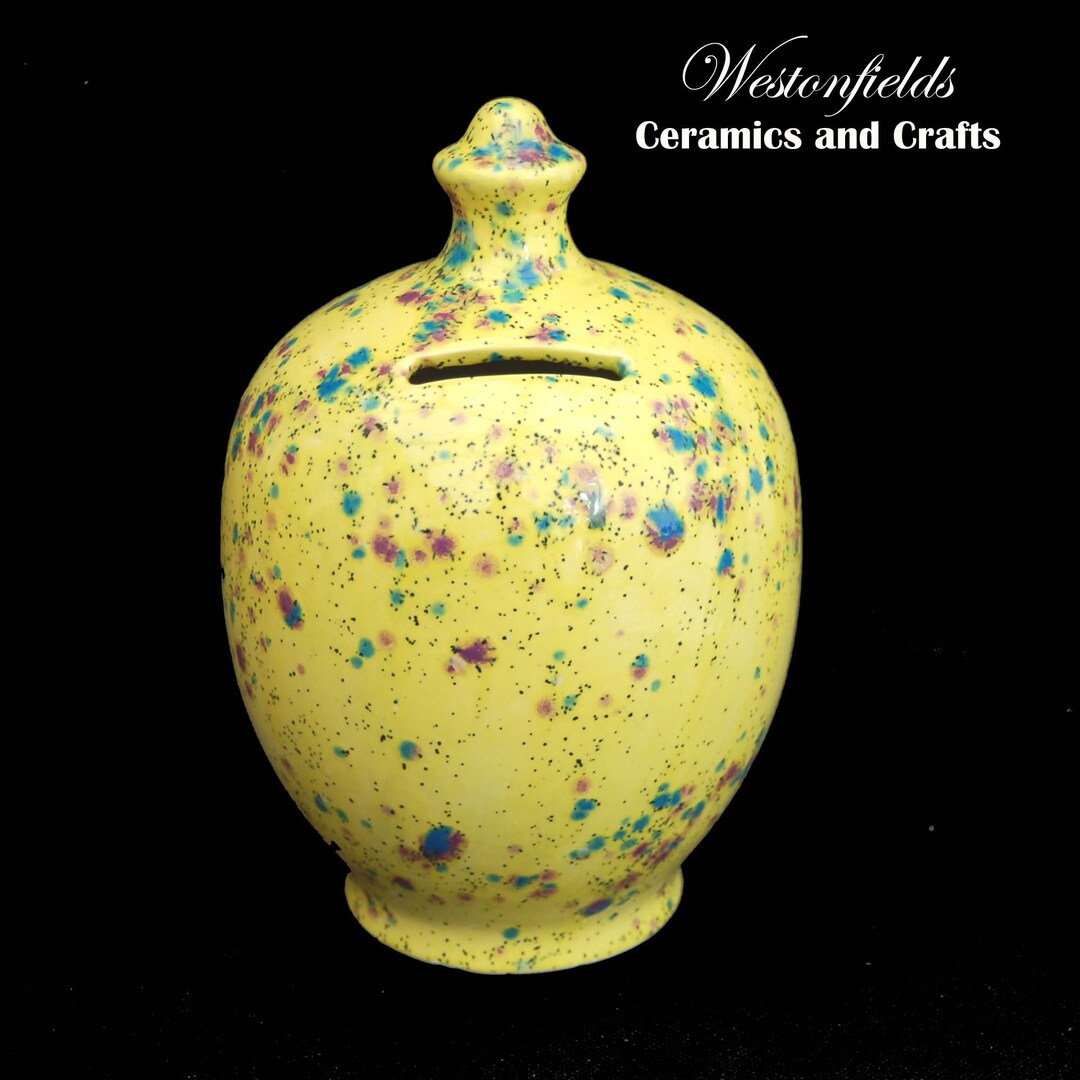 Ceramic Save and Smash Money Savings Pot Box Bank Mardi Gras Pattern ...