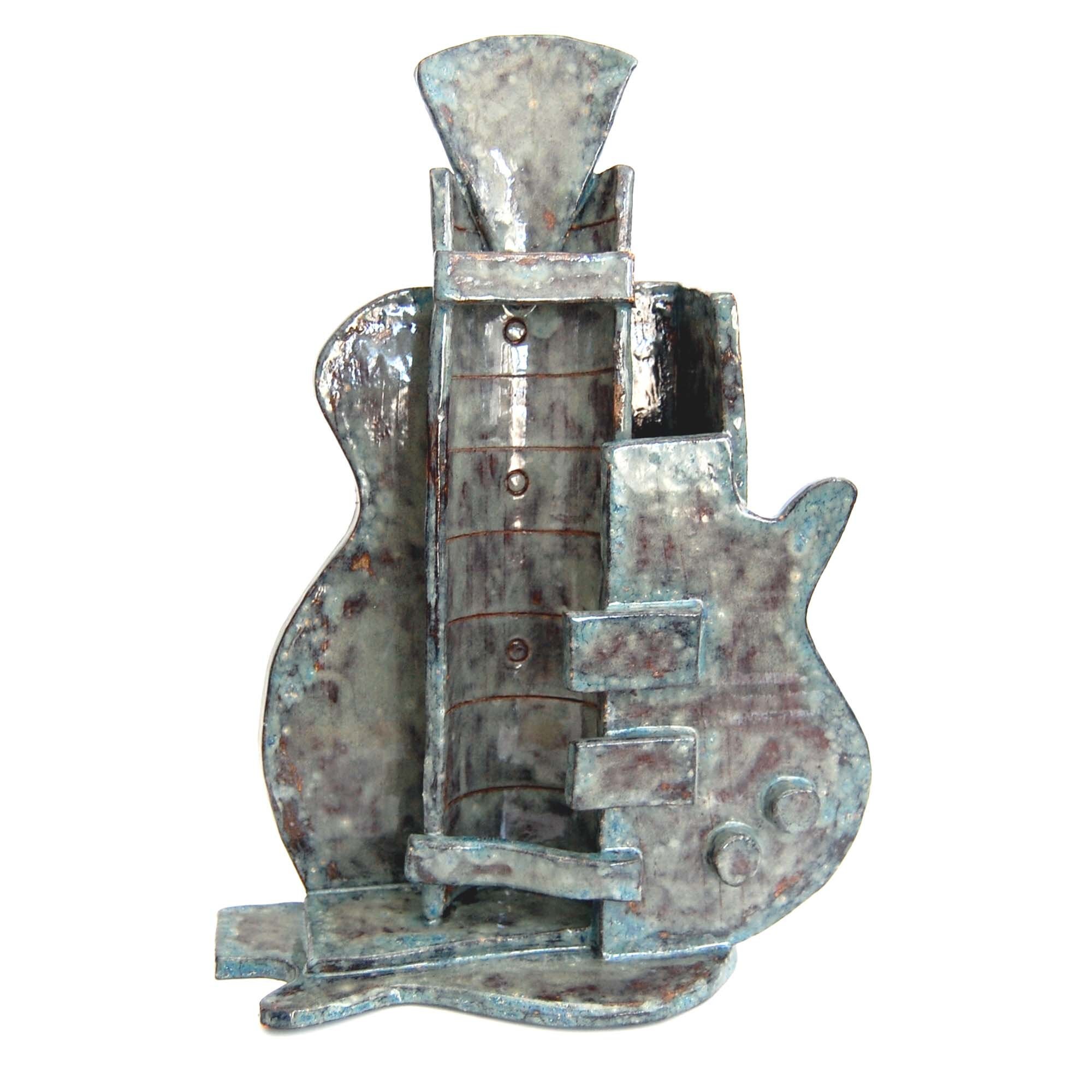 Studio Pottery Ceramic Electric Guitar Sculpture LP - Etsy