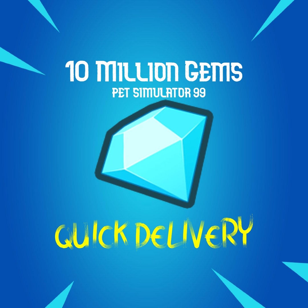 10 Million Gems/diamonds Pet Simulator 99 PS99 Roblox - Etsy