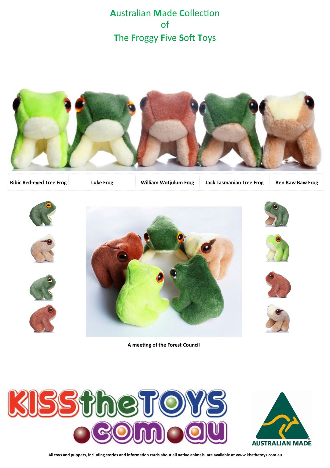 Poster - the Froggy Five - Etsy