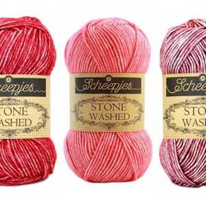 3x50gr Yarn Scheepjes Stone Washed - Cotton / Acrylic Wonderfully Soft ...