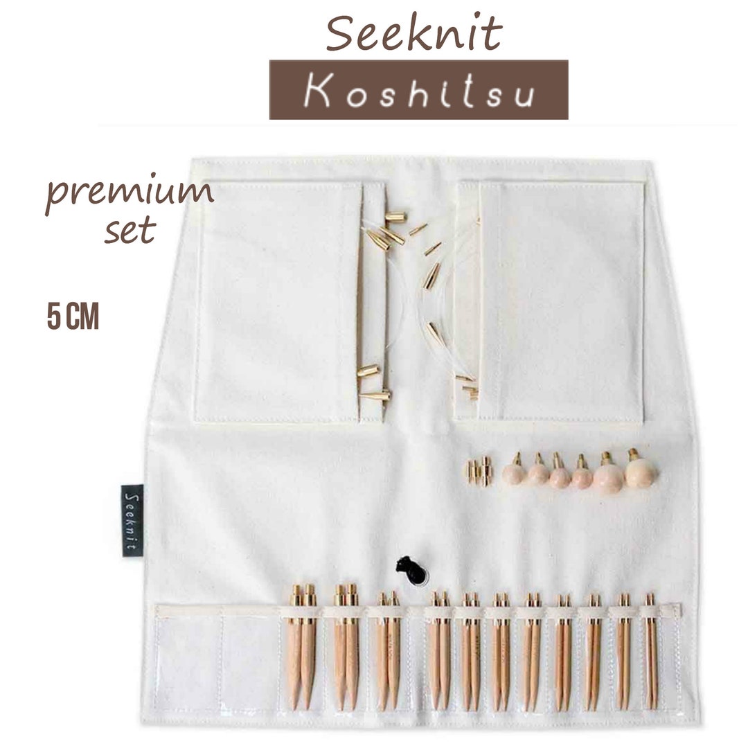 Interchangeable Knitting Needle Set Seeknit Koshitsu Premium - 5cm / 2" Interchangeable Bamboo ...