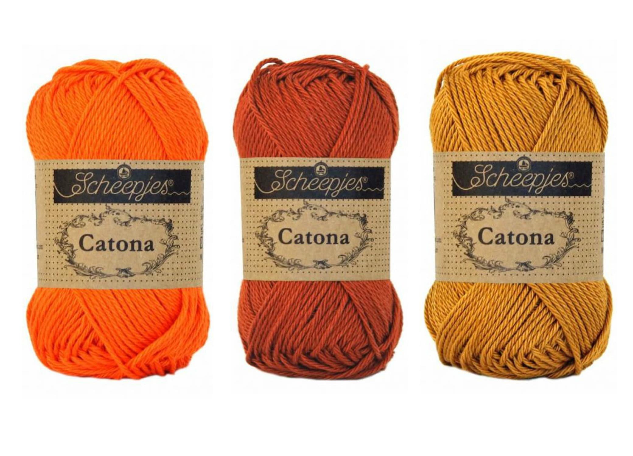 Cotton Yarn Scheepjes Catona Colour Set of 25 Grams X 69 Colors - 100% ...