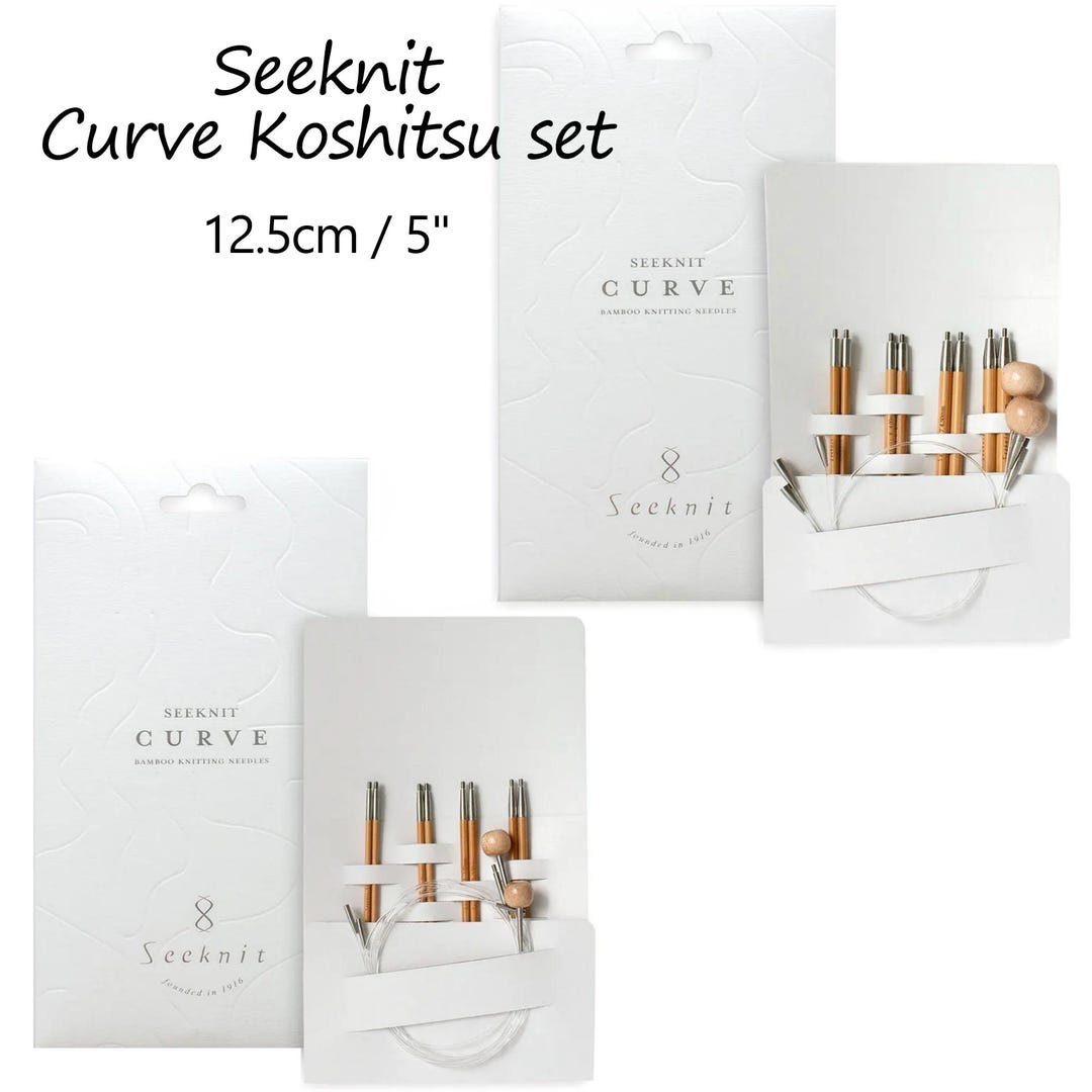 Interchangeable Knitting Needles Set Seeknit Curve Koshitsu - Bamboo Knitting Needles Set 12.5cm ...