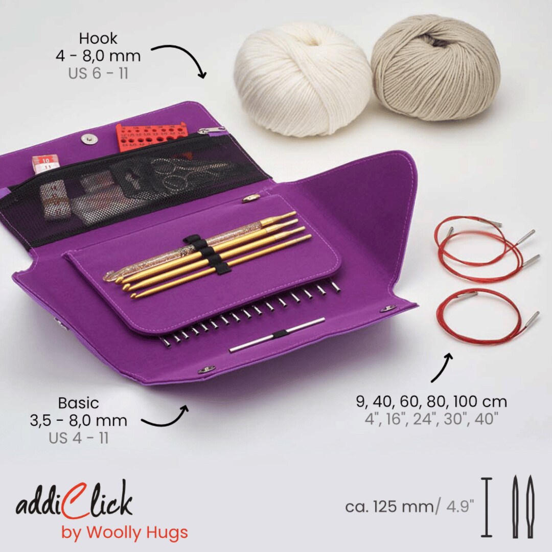 Addi Click Knitting Points and Crochet Hooks Set by Woolly Hugs - Etsy
