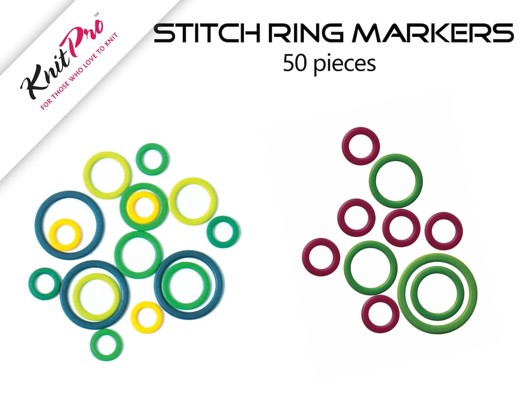 Knitpro Stitch Ring Markers 50 Pieces in Two Colors, Ring Shaped ...