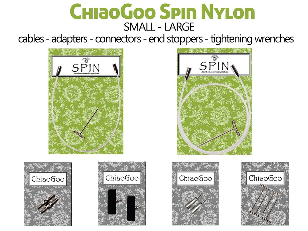 Chiaogoo SPIN Nylon Small Large Interchangeable Cables, Adapters ...