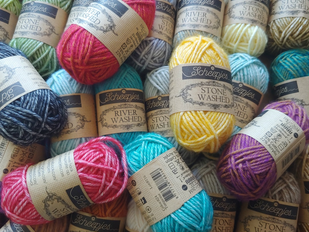 10 Gr Yarn Scheepjes Stone Washed / River Washed - Cotton / Acrylic ...