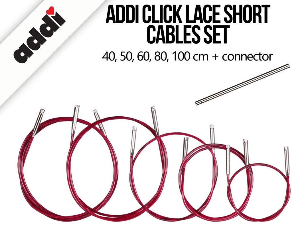Interchangeable Addi Click Lace Cables Set for All Addi Click Needles ...