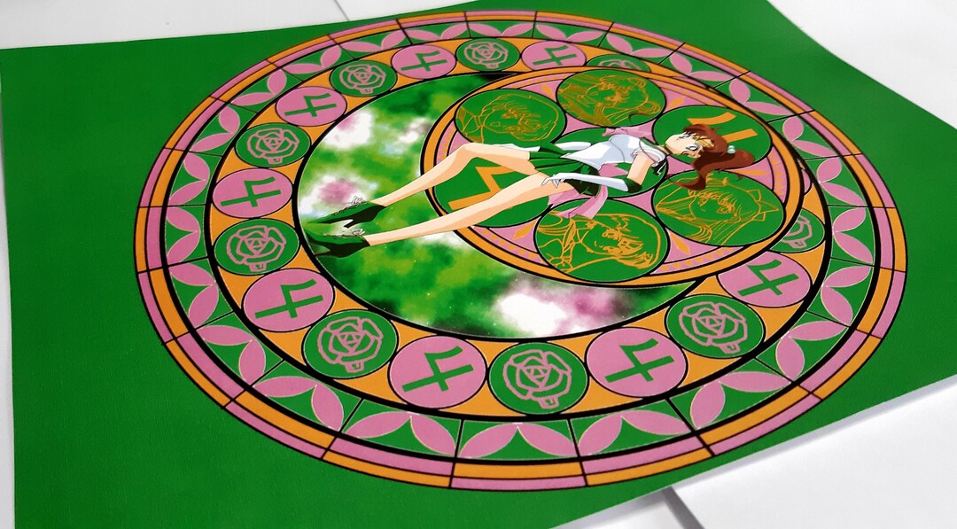 Sailor Jupiter Stained Glass Print - Etsy