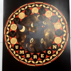 Umbreon Stained Glass Prints - Etsy