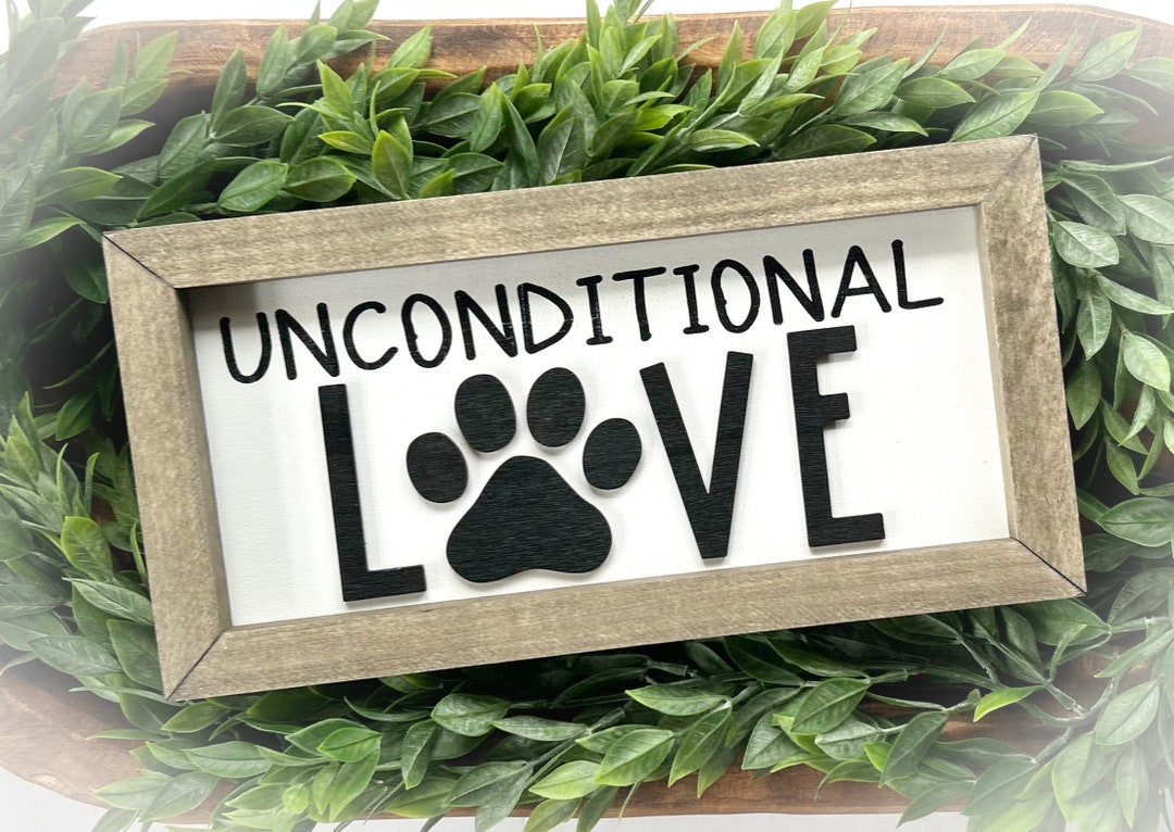 Dog Wood Sign, Paw Print Sign, Love Paw Print, Dog Decor for Shelf ...