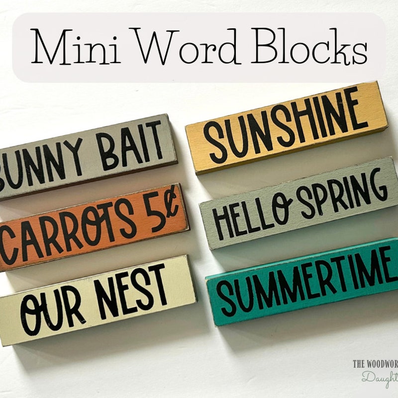 Wood Word Blocks - Etsy