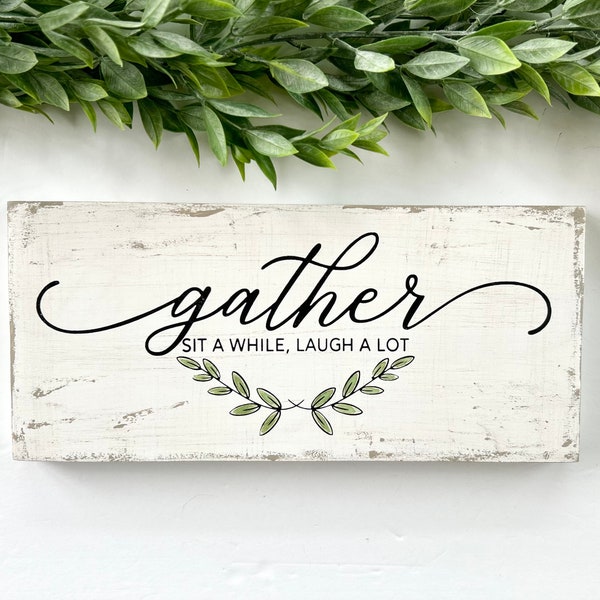 Gathered Around the Table Sign - Etsy