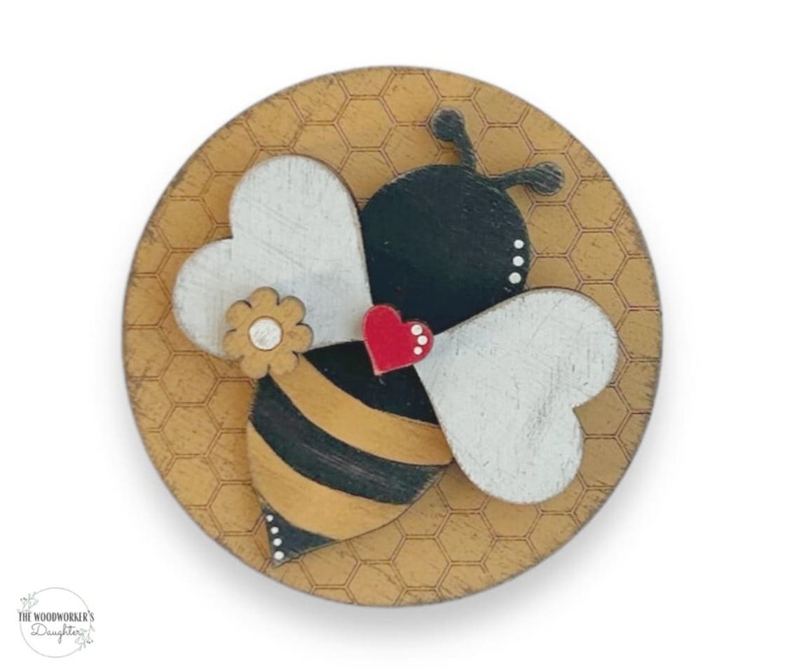 Bee Themed Decor, Interchangeable Summer Decor, Seasonal Inserts, Home ...