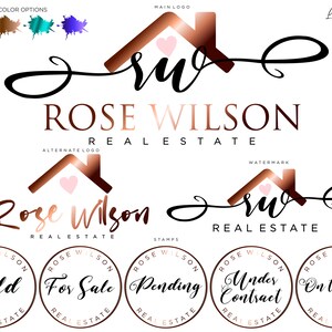 Real Estate Logo, Rose Gold Logo, Key Logo, Realtor Logo, Real Estate ...