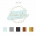 Watercolor Logo Design, Gold Logo,logo Design, Branding Kit ...