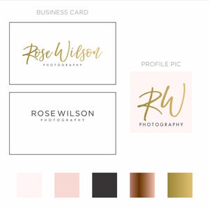 Watercolor Logo Design, Gold Logo,logo Design, Branding Kit ...