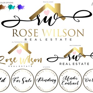 Real Estate Logo, Rose Gold Logo, Key Logo, Realtor Logo, Real Estate ...