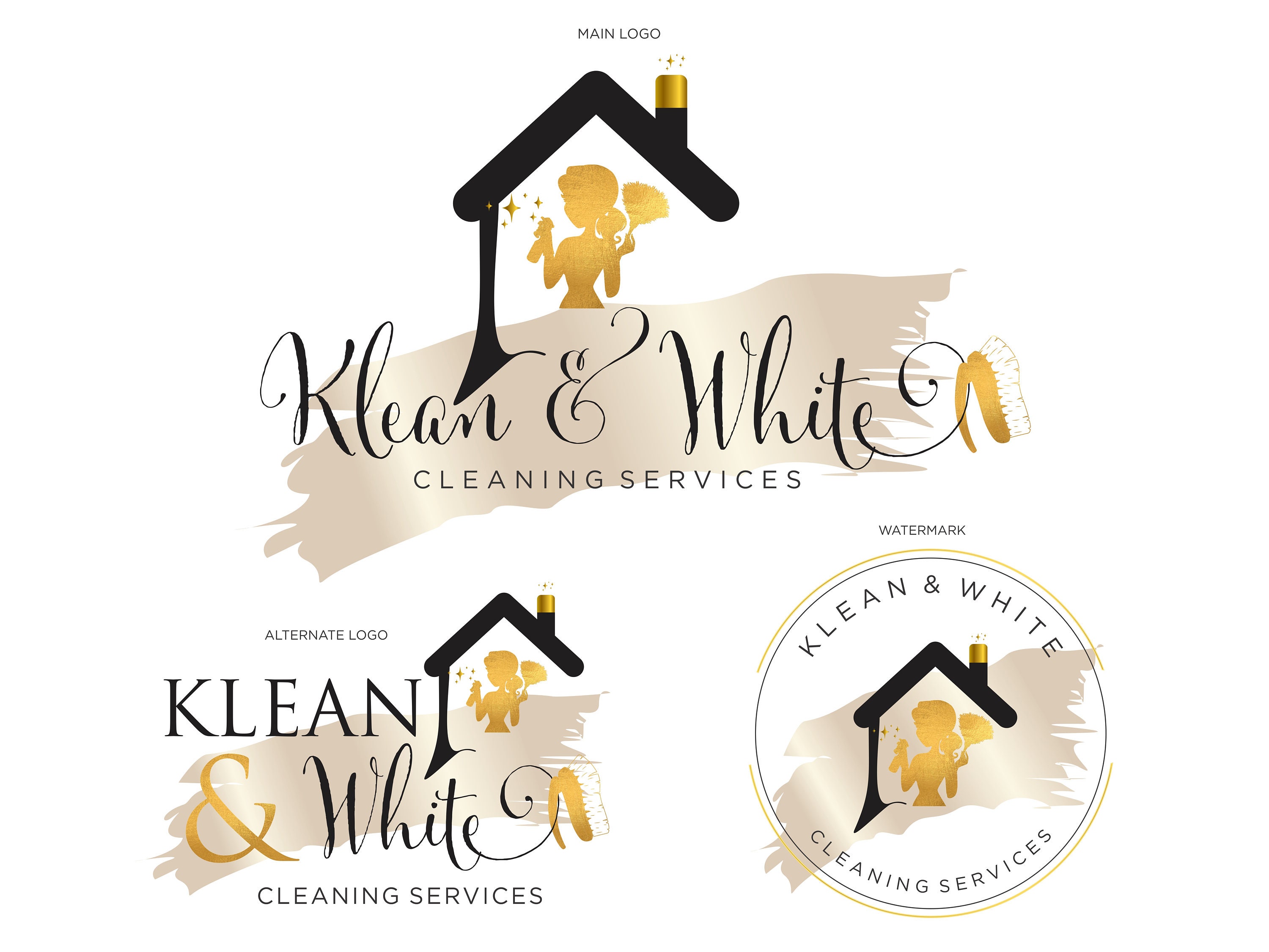 Cleaning Logo Maid Logo House Cleaning Service Logo Cleaner - Etsy