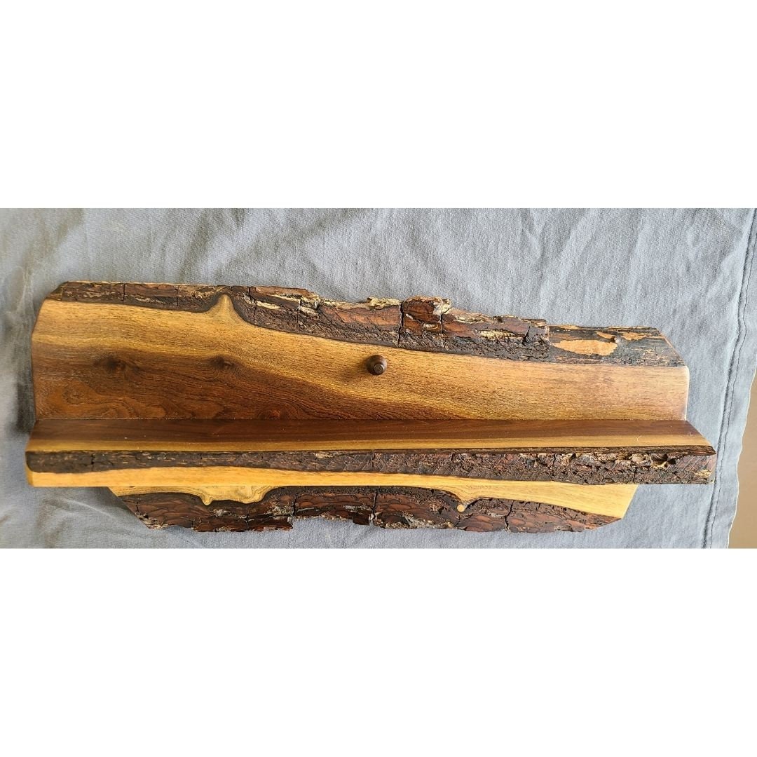 Live Edge Wooden Shelf - Etsy