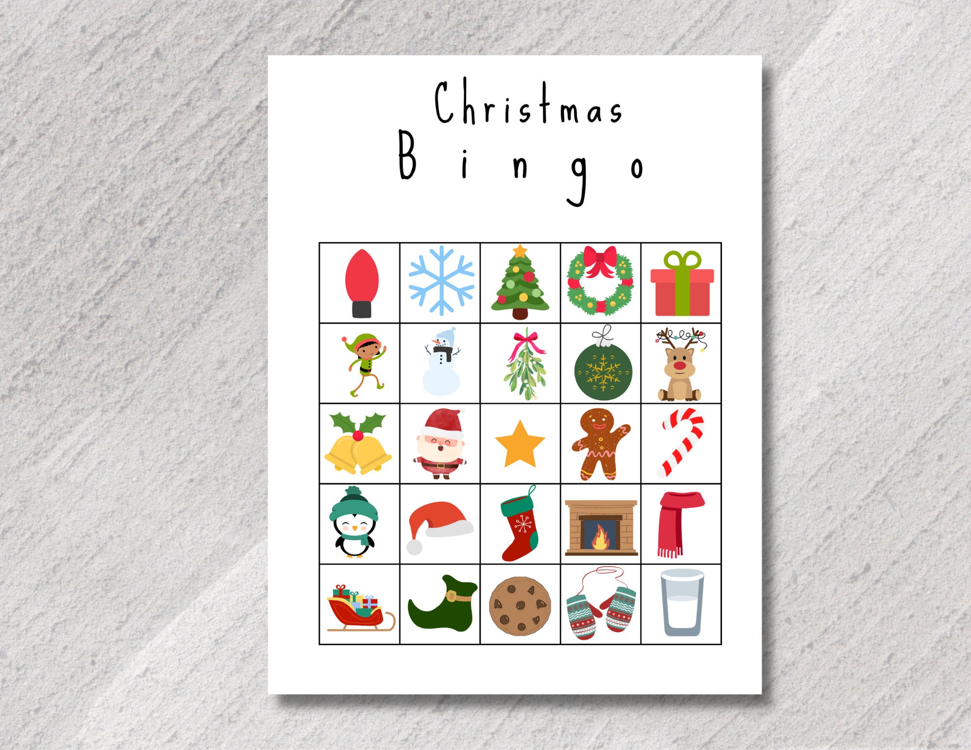 Printable Christmas Bingo Cards Bingo Christmas Game 10 - Etsy