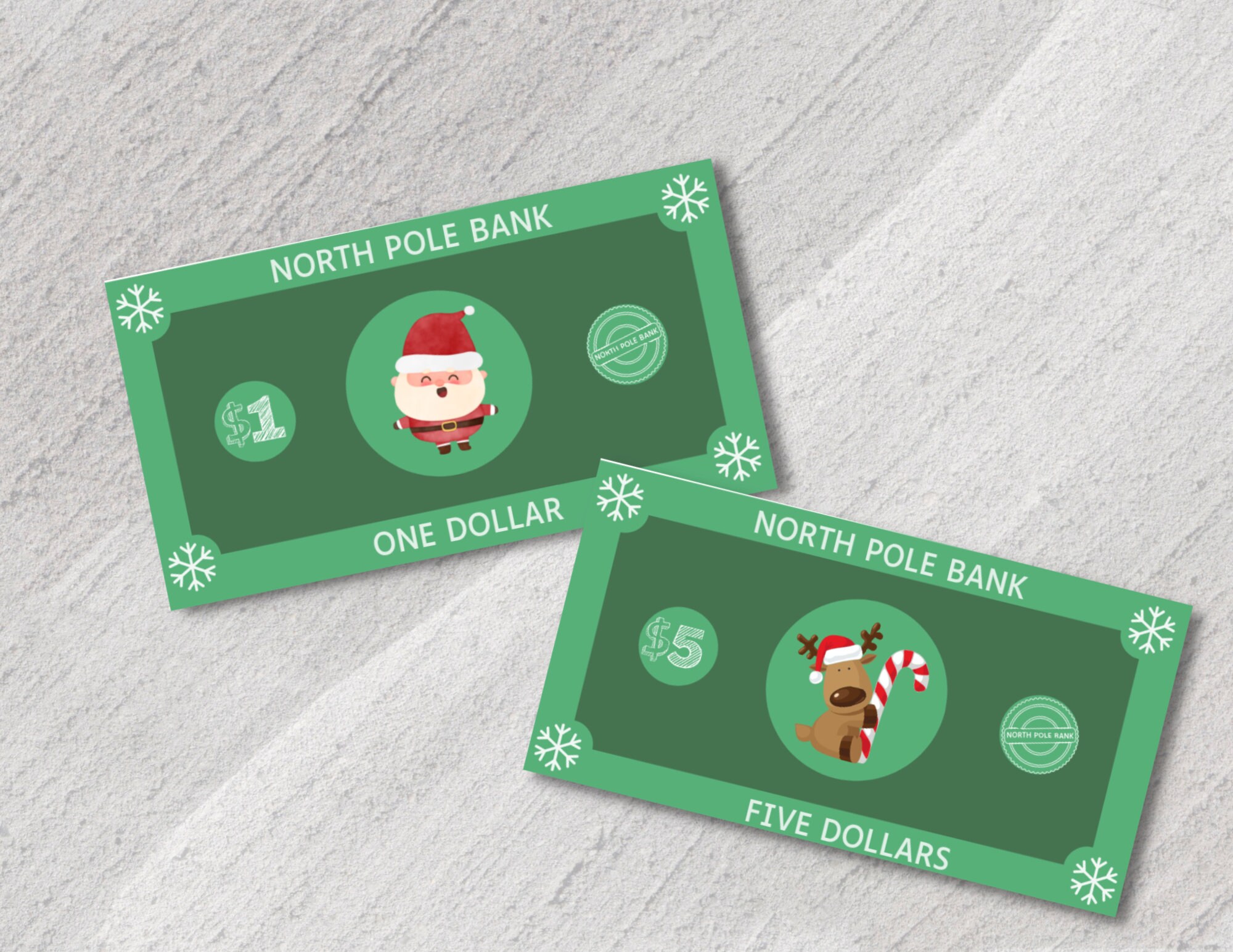 Christmas Play Money, North Pole Bank, Holiday Bucks - Etsy