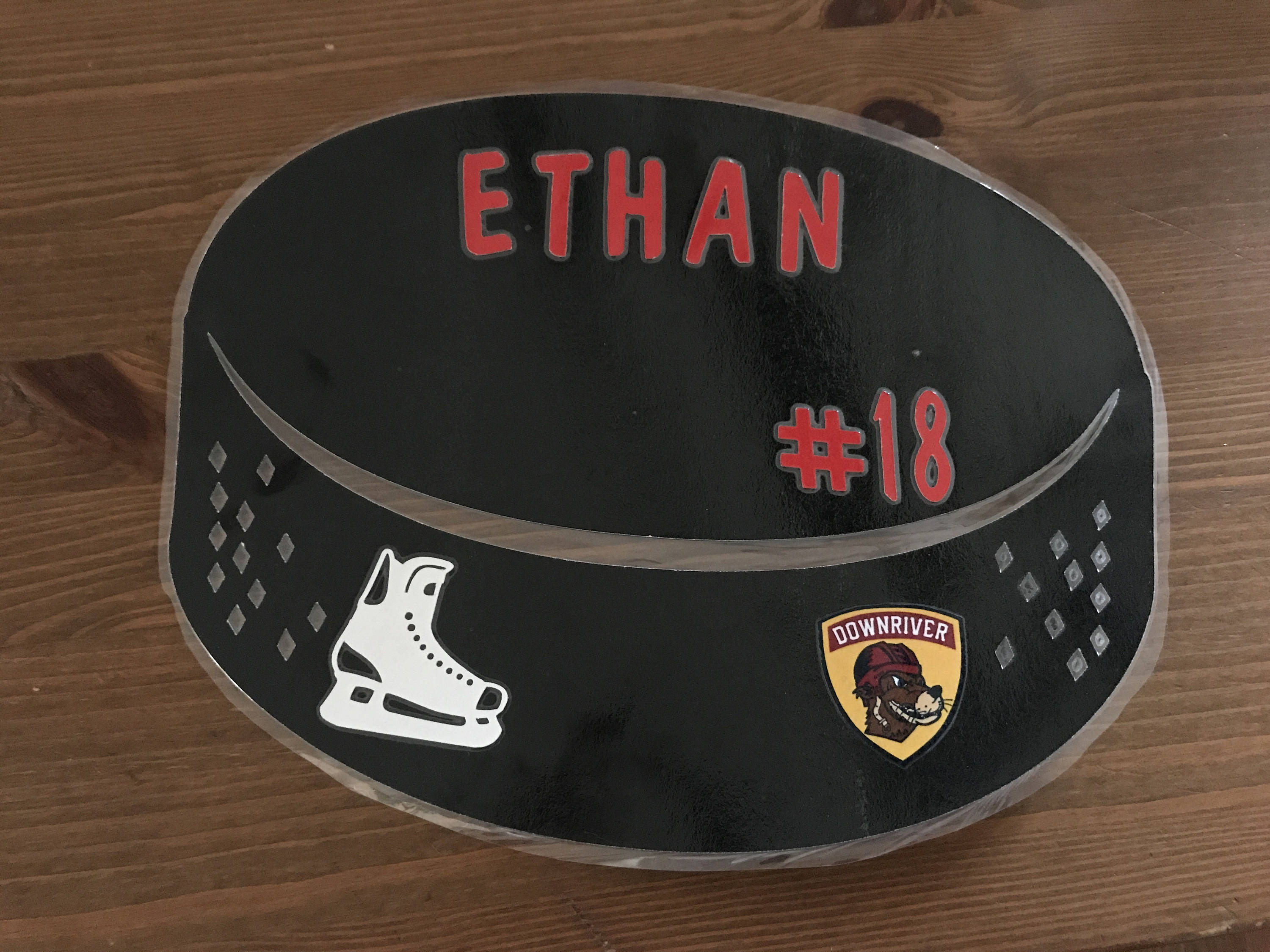 Hockey puck sign hotel doors tournament | Etsy