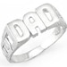 Sterling Silver Dad Ring Polished Block Daddy Father Curb Link Band Gift Box - Etsy