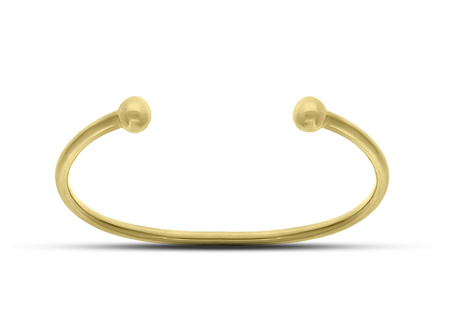 9CT Gold Baby Torq Bangle Ball Bead 2.0mm Torque Childrens Bracelet ...
