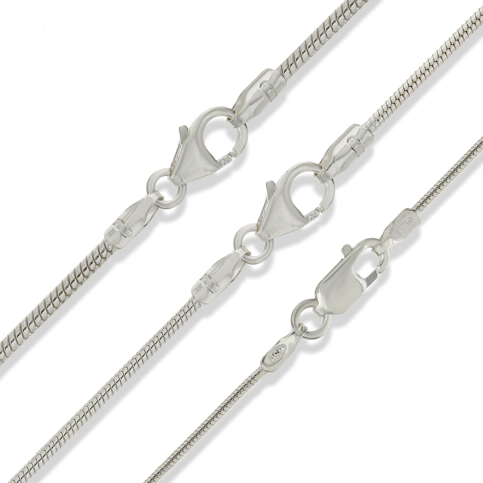 Sterling Silver Snake Chain 16 18 20 925 - Etsy