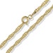 9CT Gold Curb Chain 1.0mm 16 18 20 Fine Diamond Cut Link Necklace ...