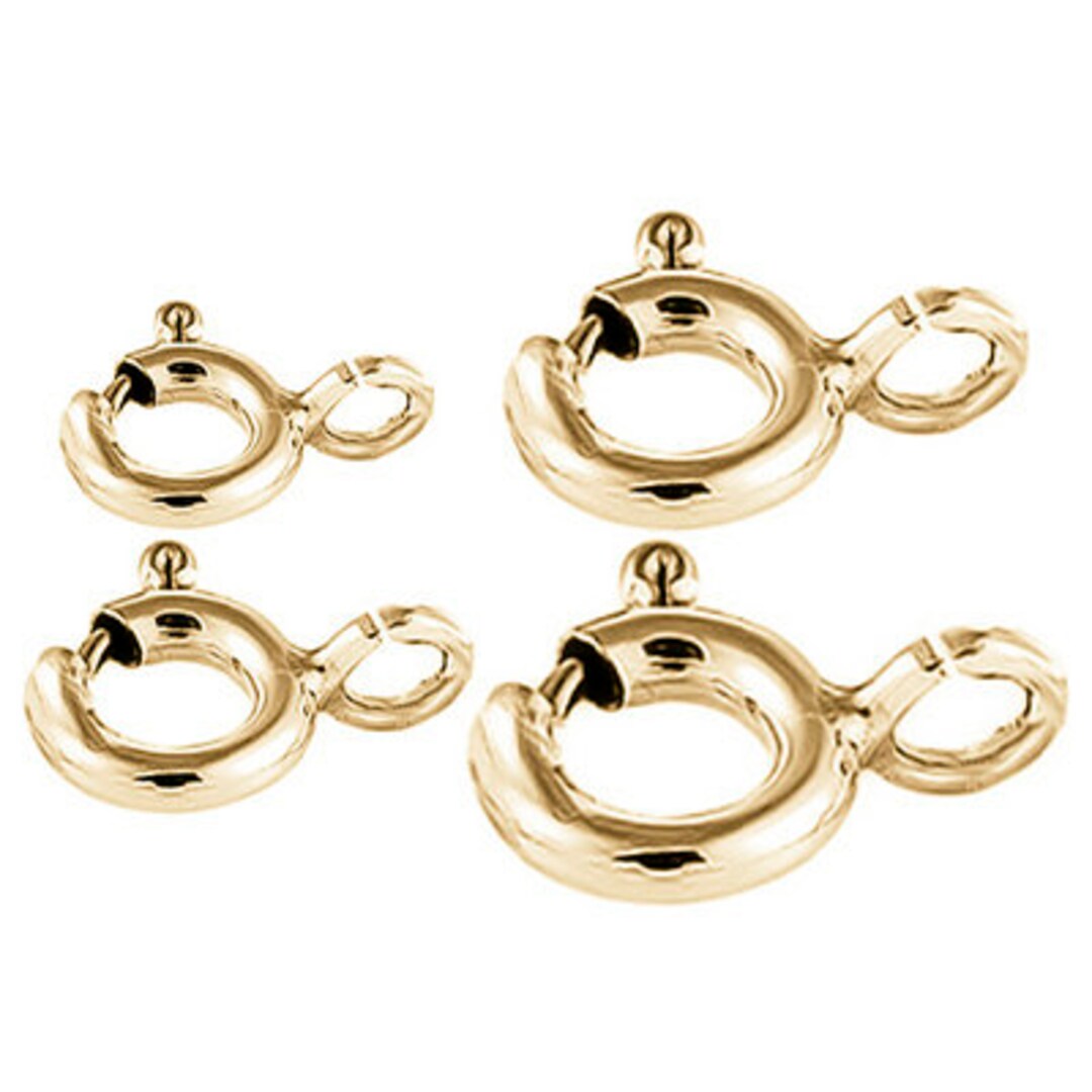 9ct Gold Bolt Rings Open Bolt Clasp - Etsy