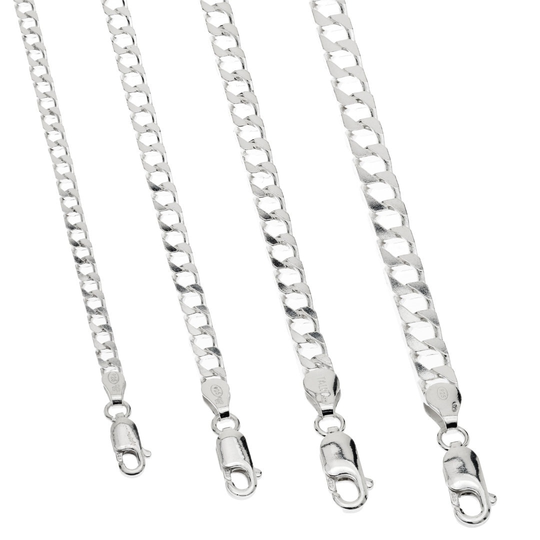Flat square link chain store