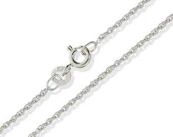 Italian Sterling Silver Round Box Link Chain Necklace Silver Chain 925 ...