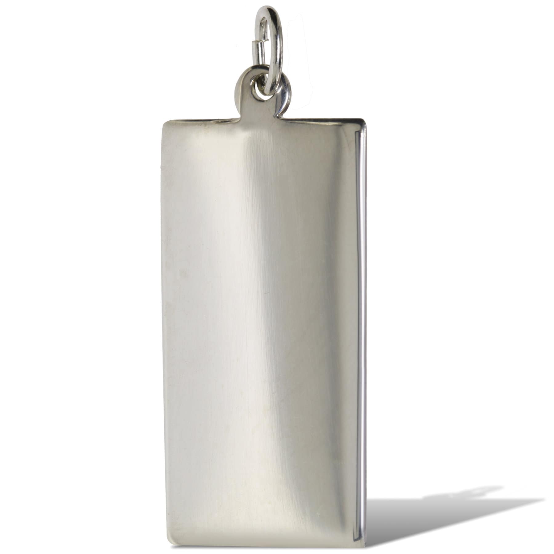 Sterling Silver Solid Dog Tag Pendant Ingot Free Engraving | Etsy