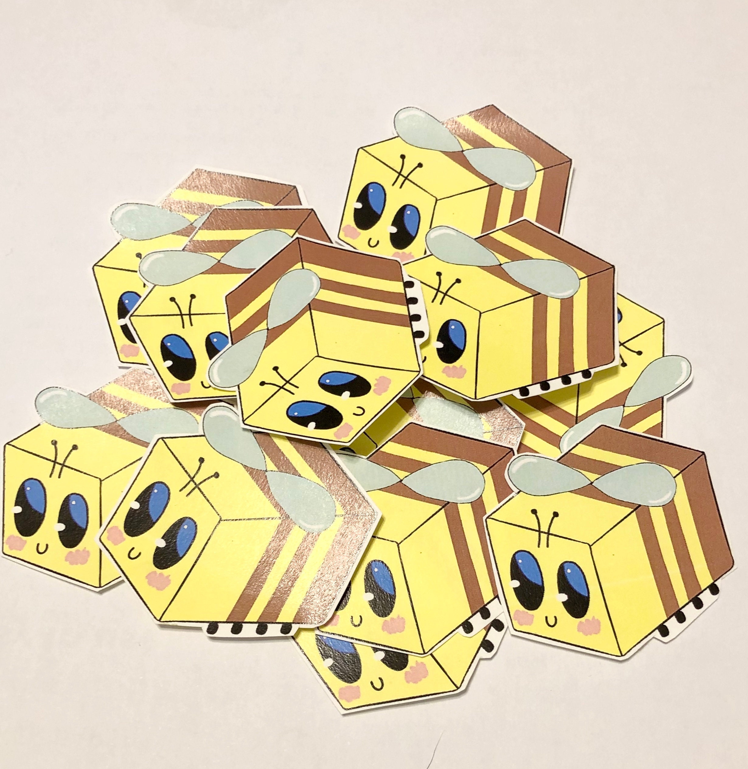 Minecraft bee sticker pack kawaii stickers bullet journal | Etsy
