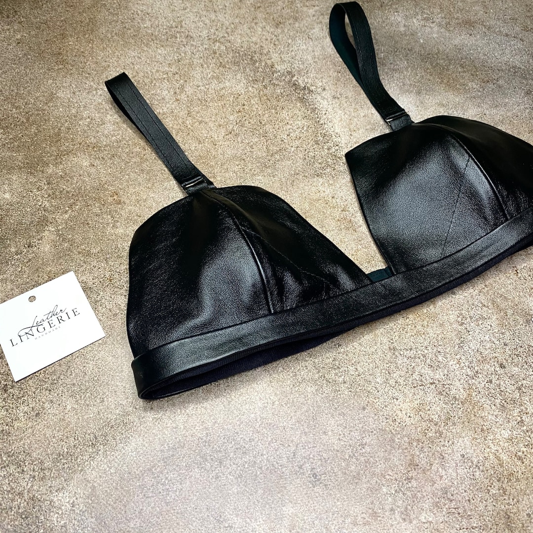 Real Leather Bra, Harness Bra, Sexy Leather Bralette, Bra Harness ...