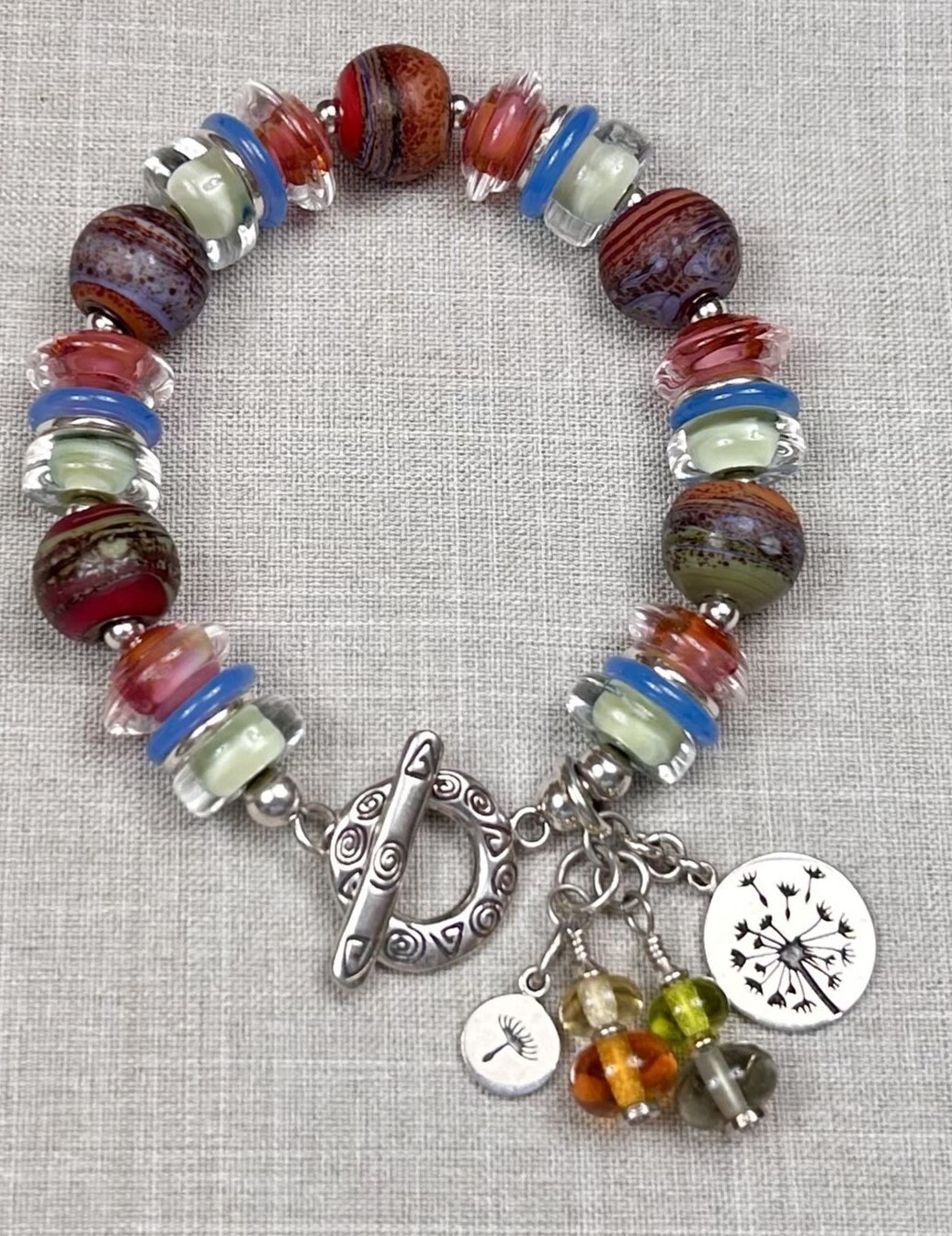 APPALACHIAN TRAIL, Handmade, Artisan Lampwork and Sterling Silver ...
