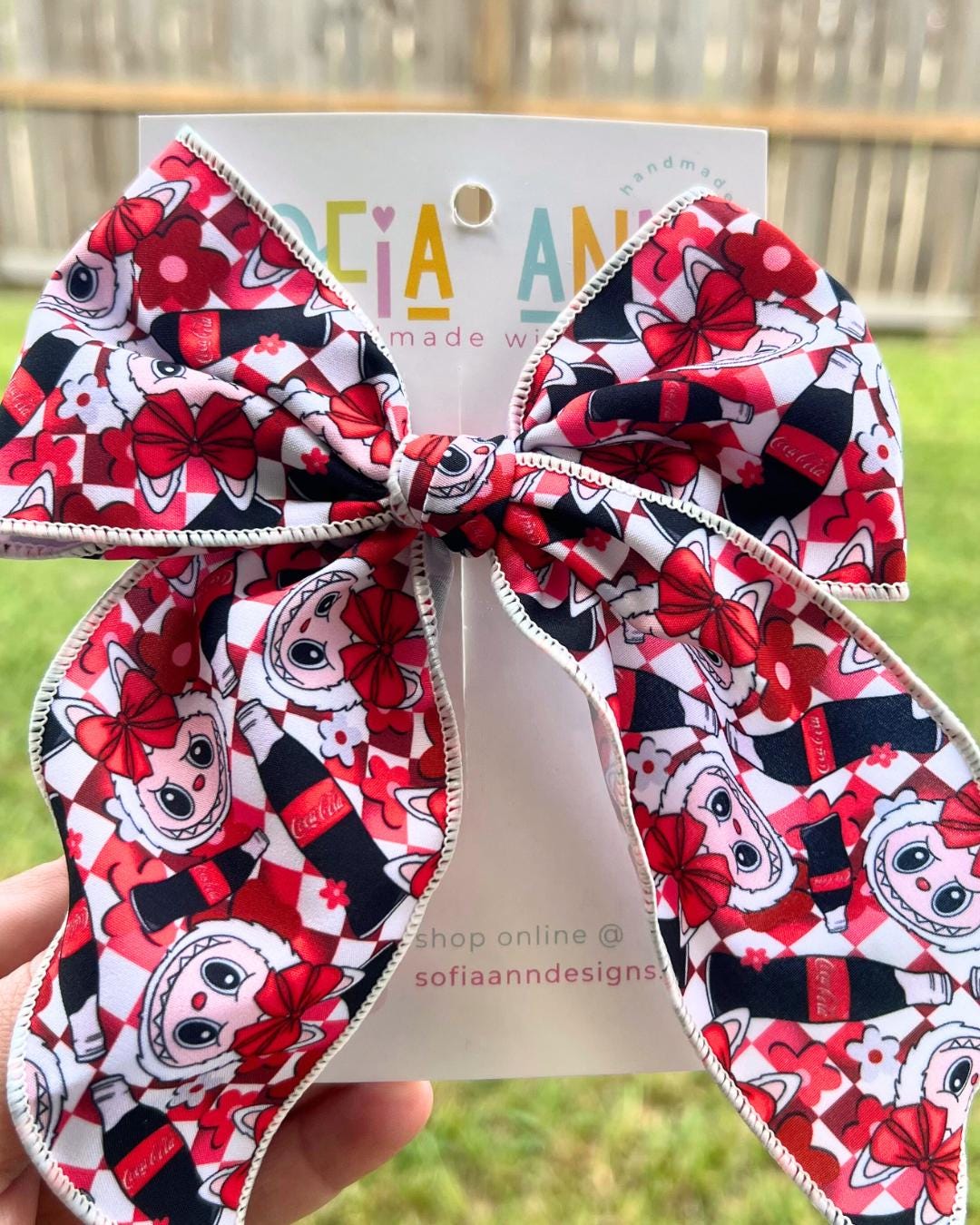 Labubu-inspired Hand-tied Hair Bow – Labubu Hair Bow | Labubu Birthday ...