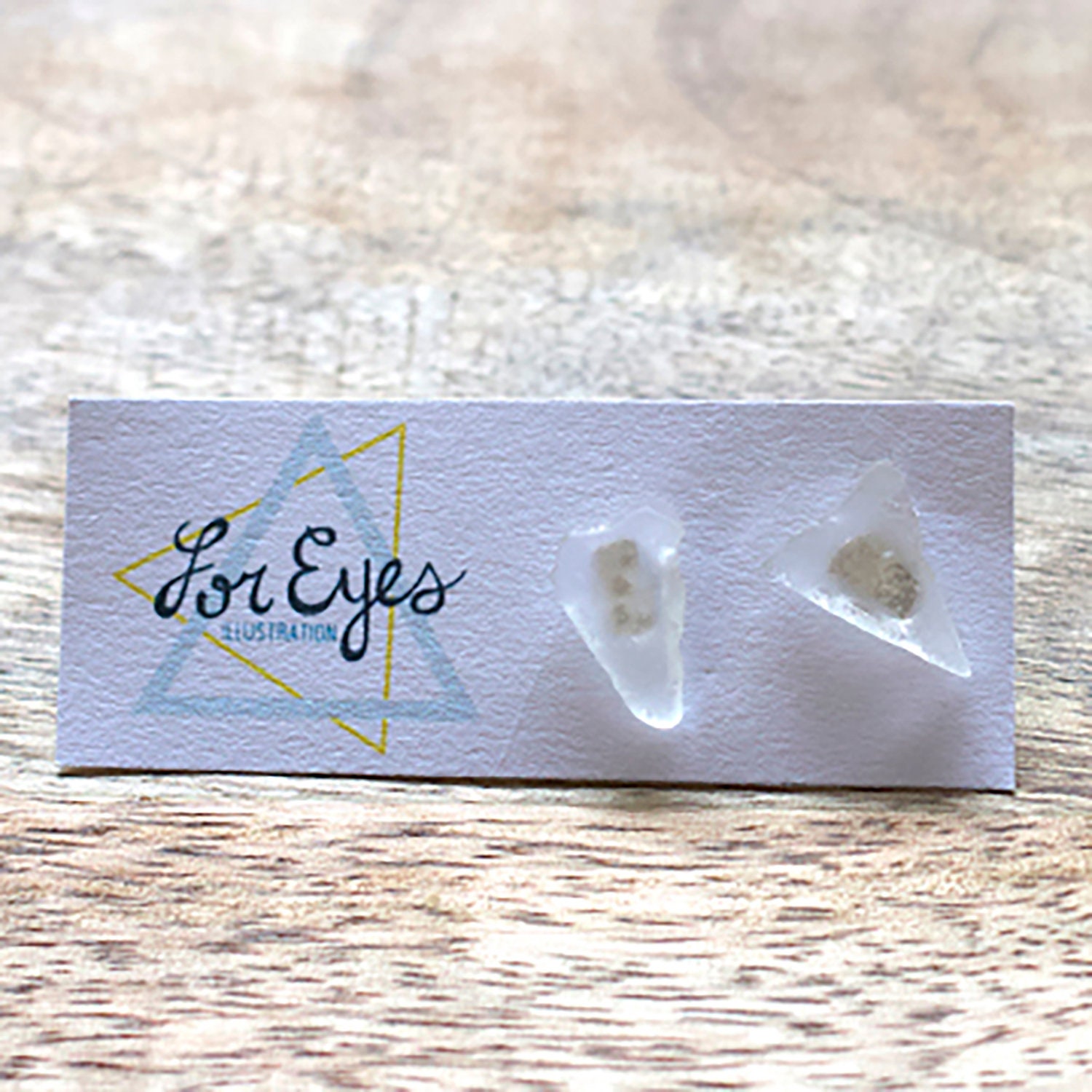 Triangular White Sea Glass Earrings - Etsy.de