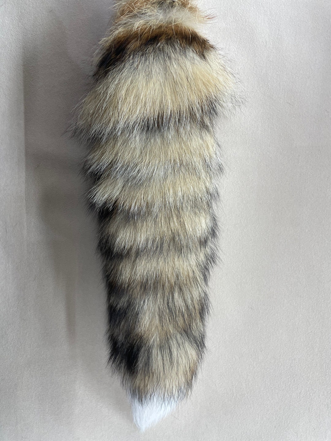 Natural Red Fox Tail Keychain - Etsy