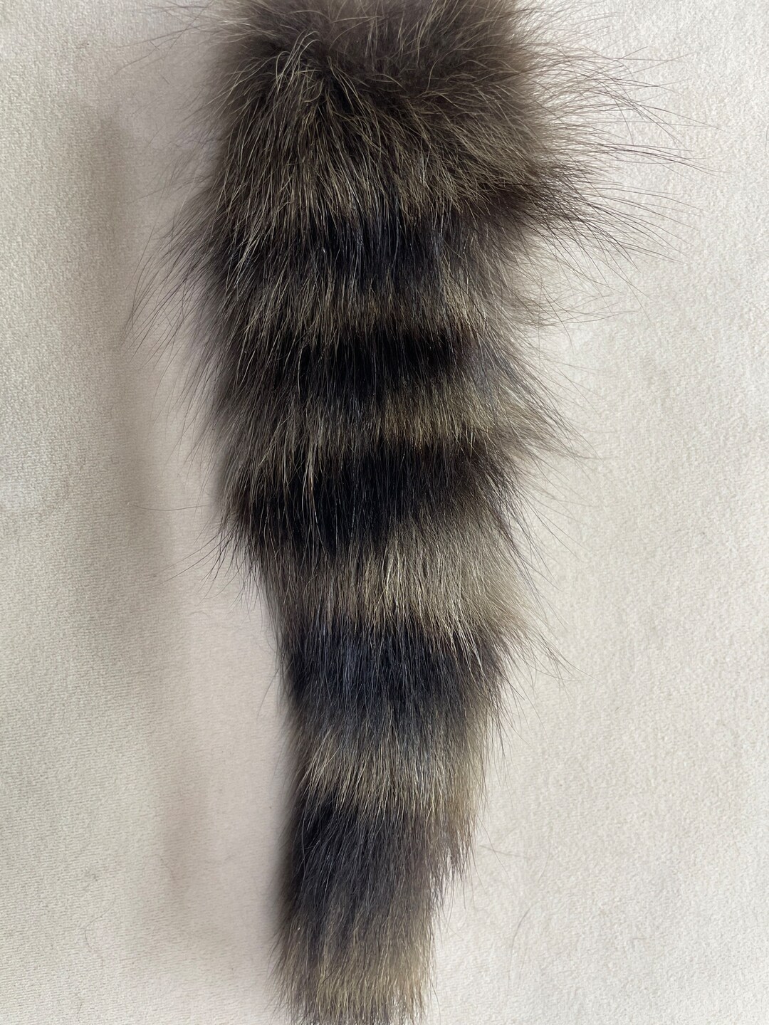 Dyed Brown Raccoon Tail Keychain - Etsy