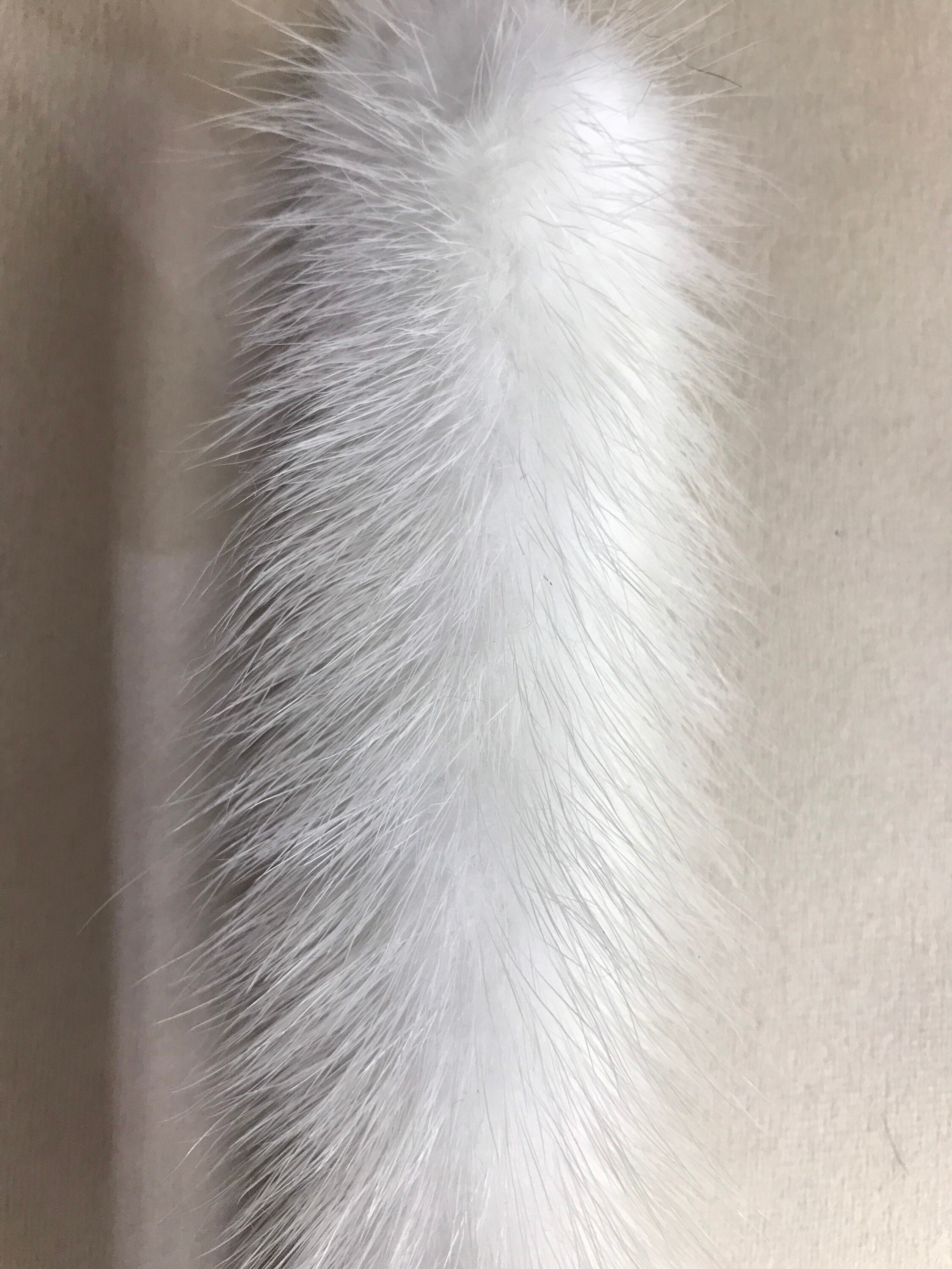 Natural white Mink tail keychain | Etsy