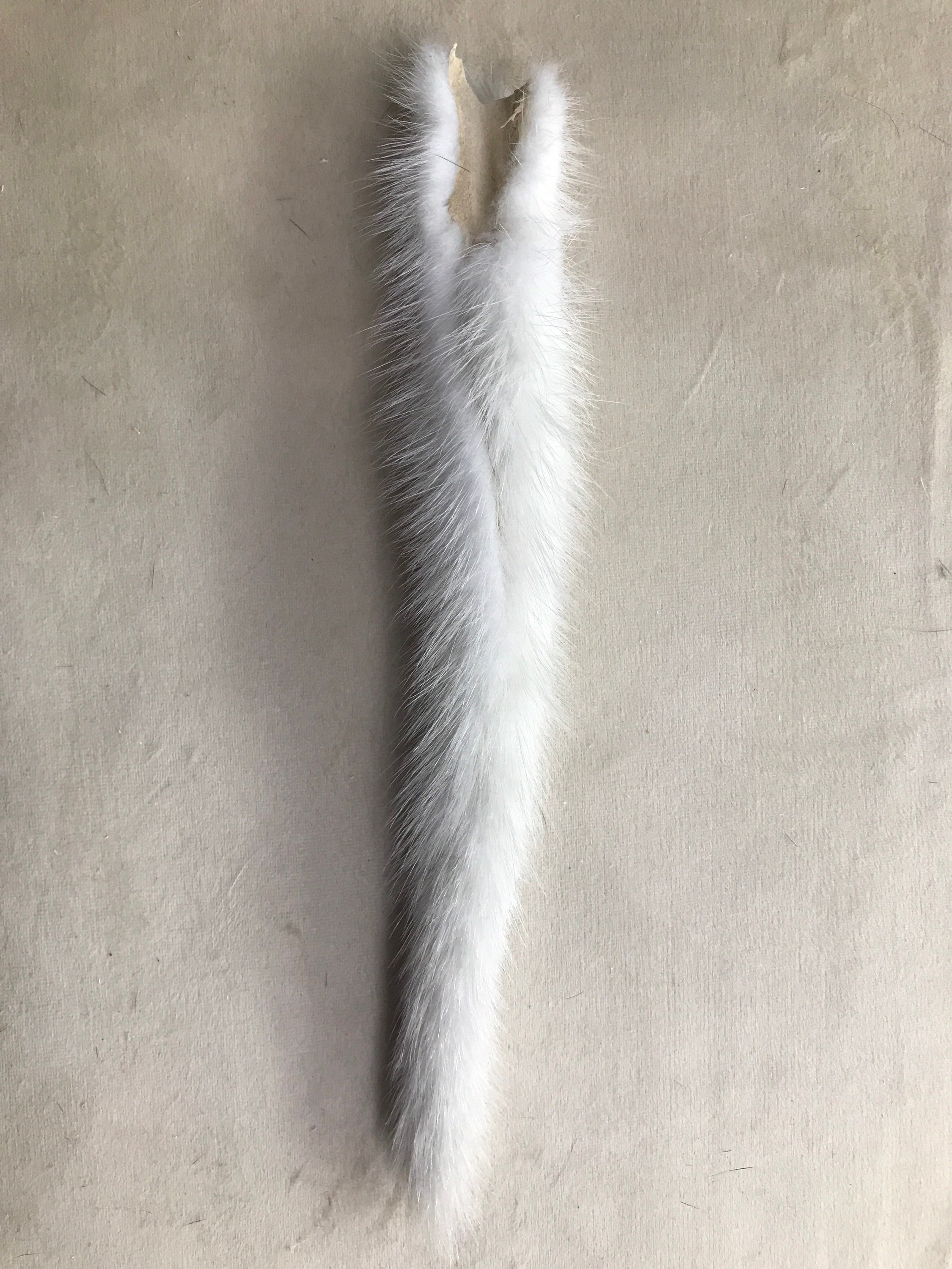 Natural white Mink tail keychain | Etsy