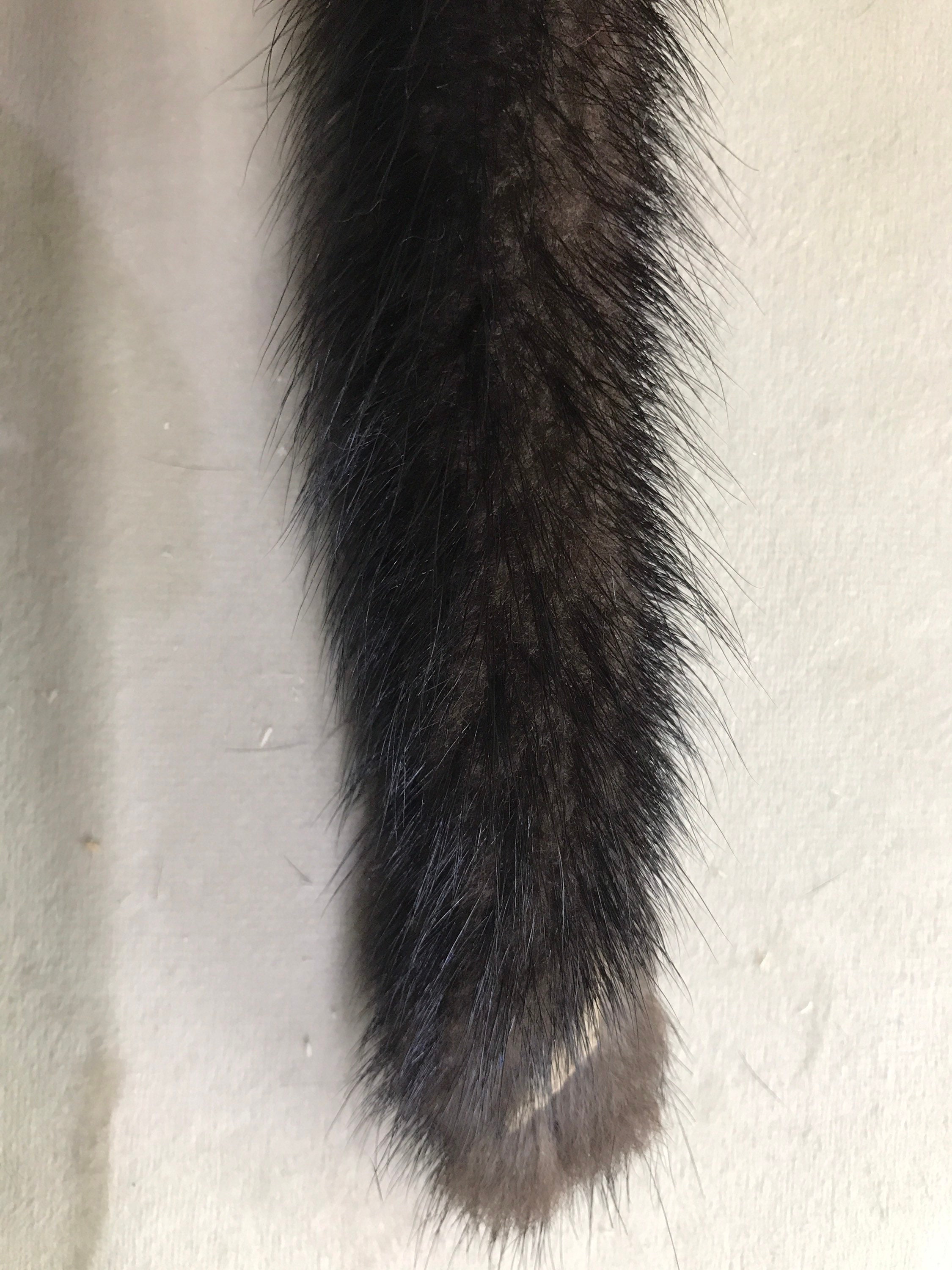 Natural brown Mink tail keychain | Etsy