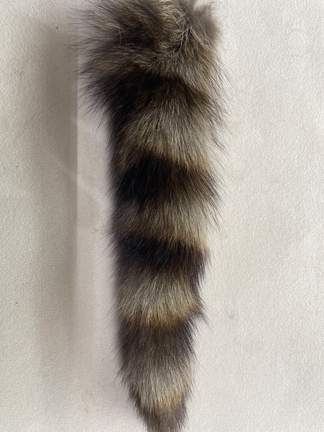 Dyed Brown Raccoon Tail Keychain - Etsy