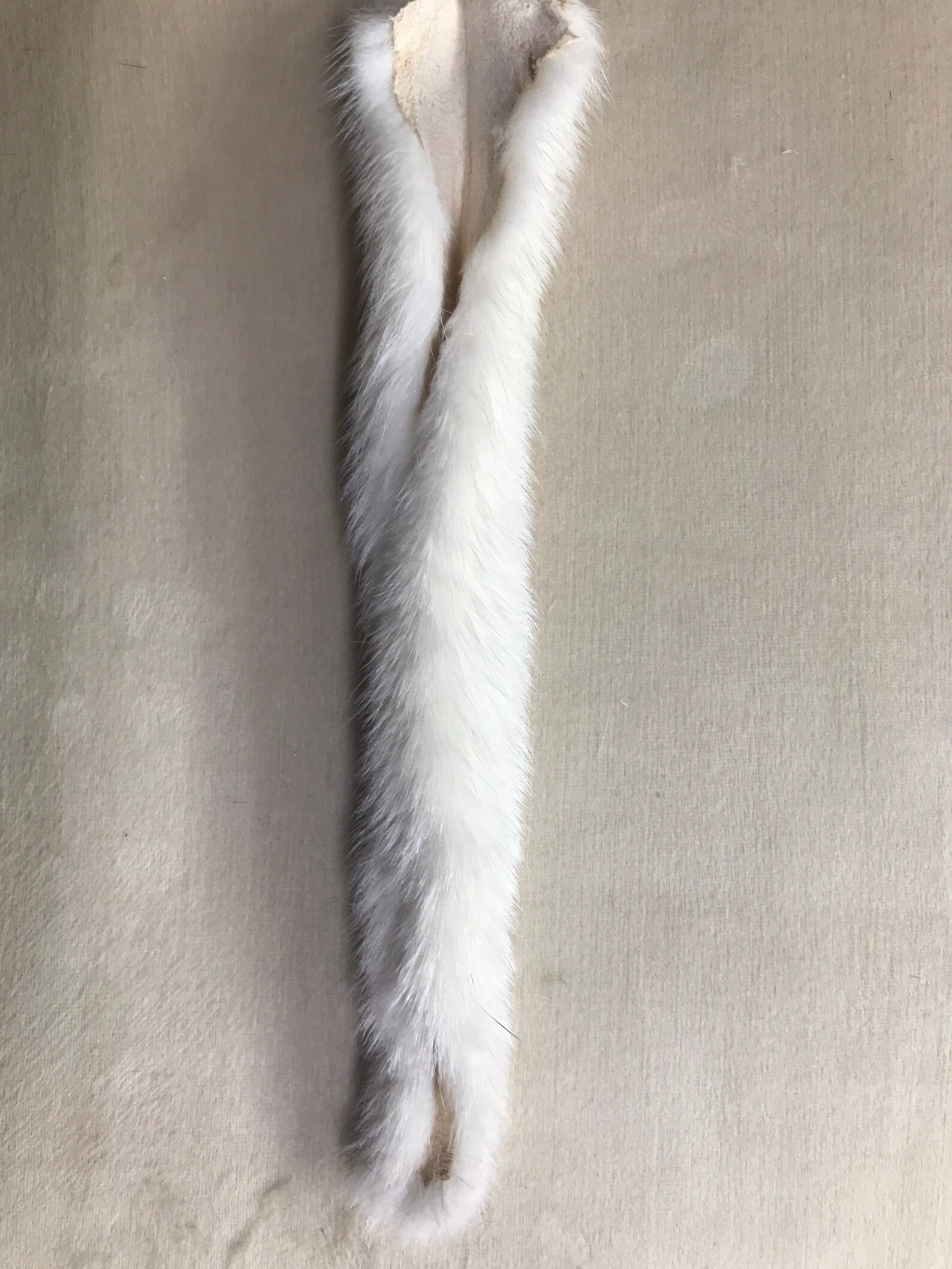 Natural white Mink tail keychain | Etsy