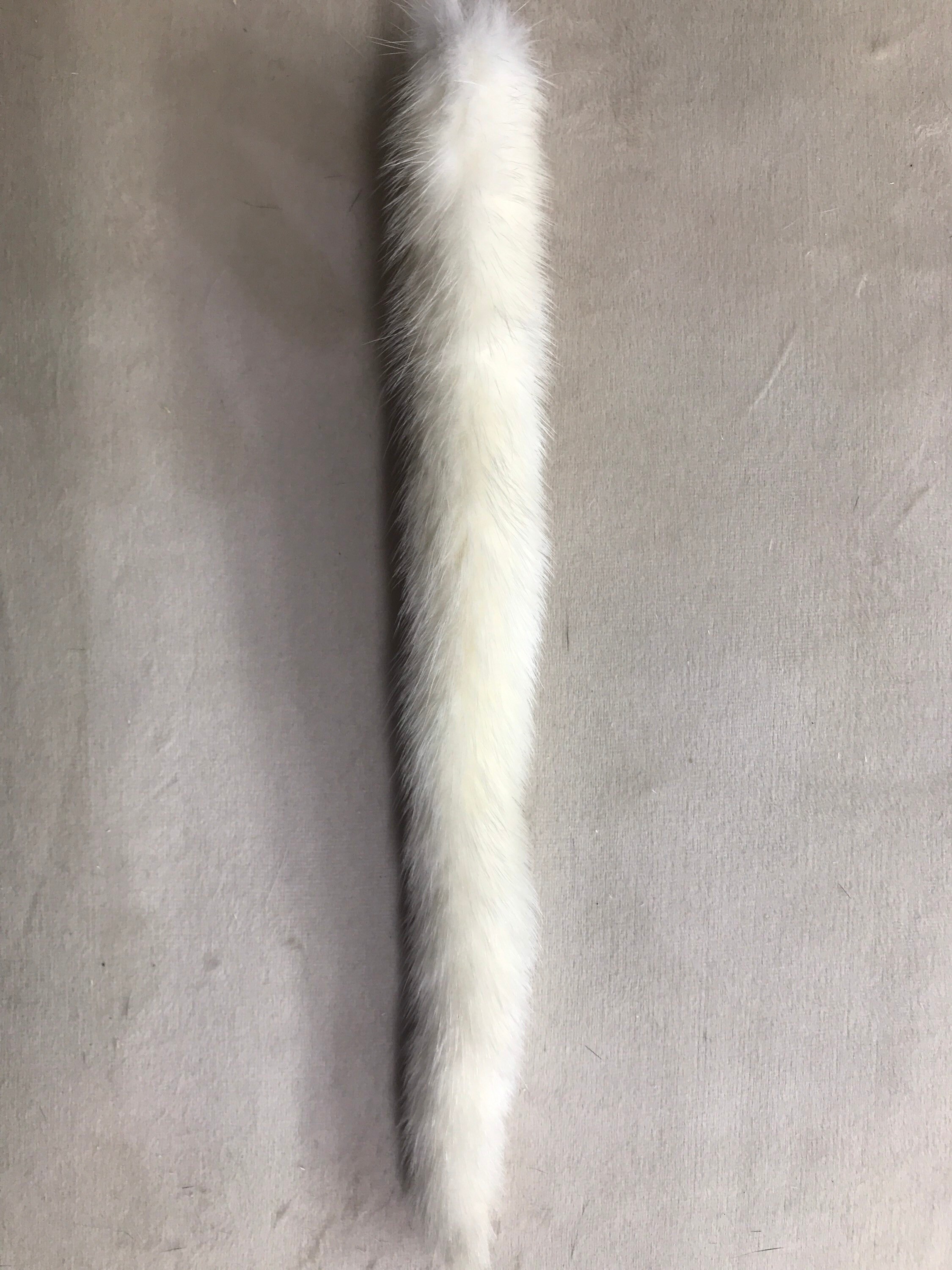 Natural White Mink Tail Keychain - Etsy UK