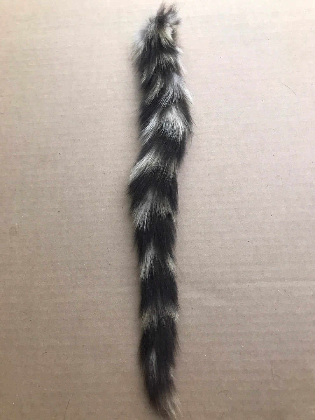 Natural Ring-tailed Cat Tail Keychain - Etsy